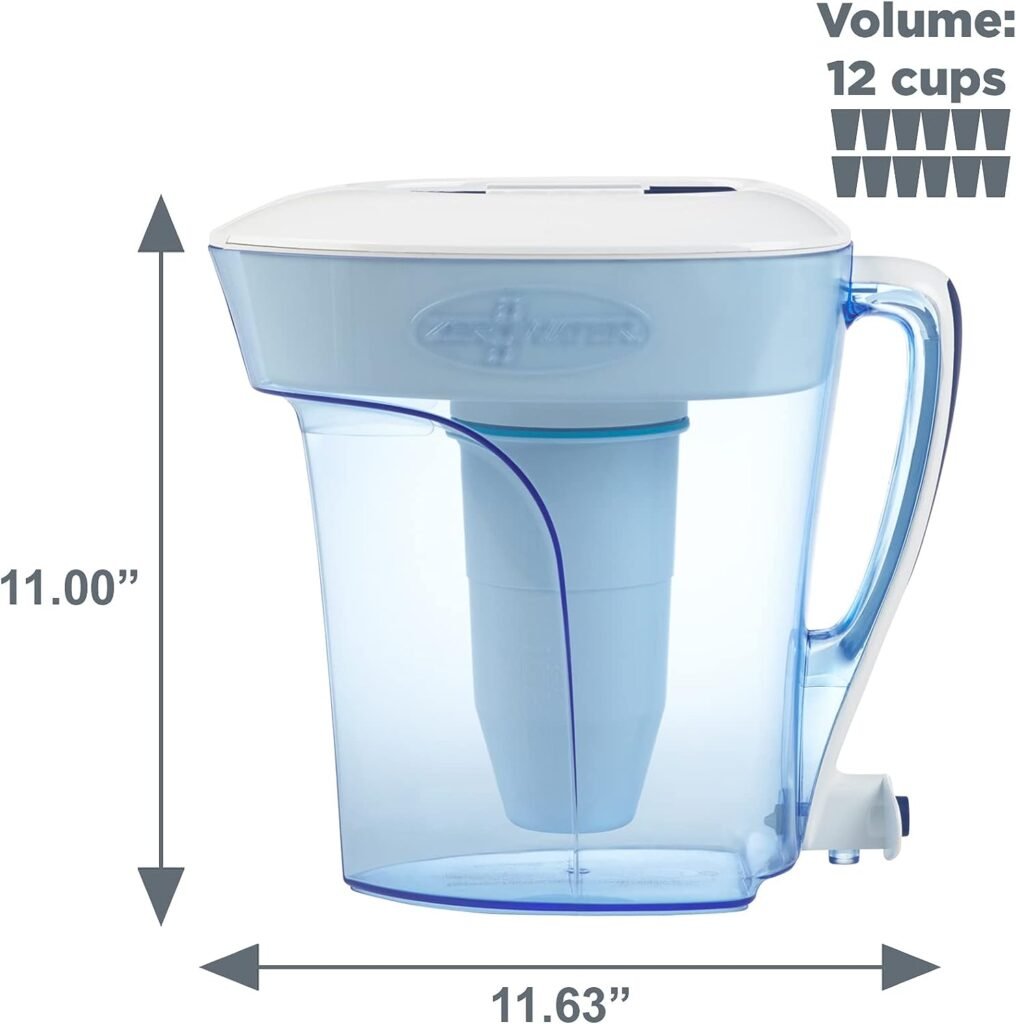 ZeroWater 12-Cup Ready-Pour 5-Stage Water Filter Pitcher 0 TDS Review ...